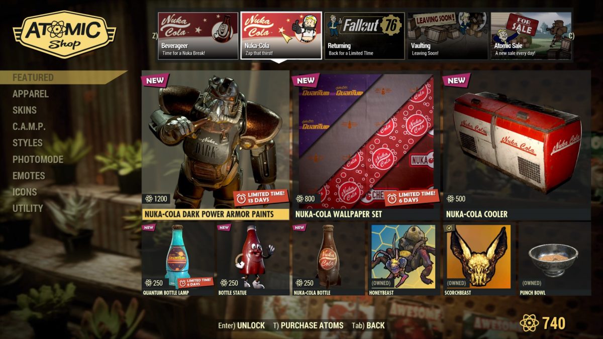 Nuka-Cola! Atomic Shop Update January 28, 2020 | Hope, Not Worry