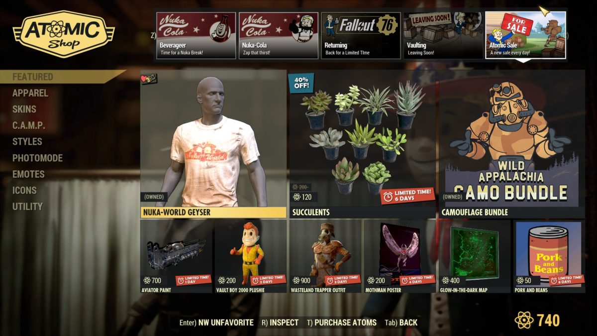 Nuka-Cola! Atomic Shop Update January 28, 2020 | Hope, Not Worry